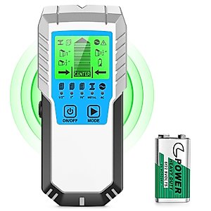 Stud Finder Wall Scanner Detector - Upgrade 5 in 1 Electronic Stud Sensor Wall Wood Metal Stud Sensor Pipe Joist Beam Finders Accurate Edge Center Finder for Wood Beams AC Wires Metal Detection
