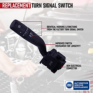 Turn Signal Windshield Wiper Switch - Compatible with Ford Trucks - F-150, F-250, F-350, F-450, F-550 Super Duty - Replaces SW76874, BC3Z13K359BA, BC3Z-13K359-BA, SW-6874-2011, 2012, 2013