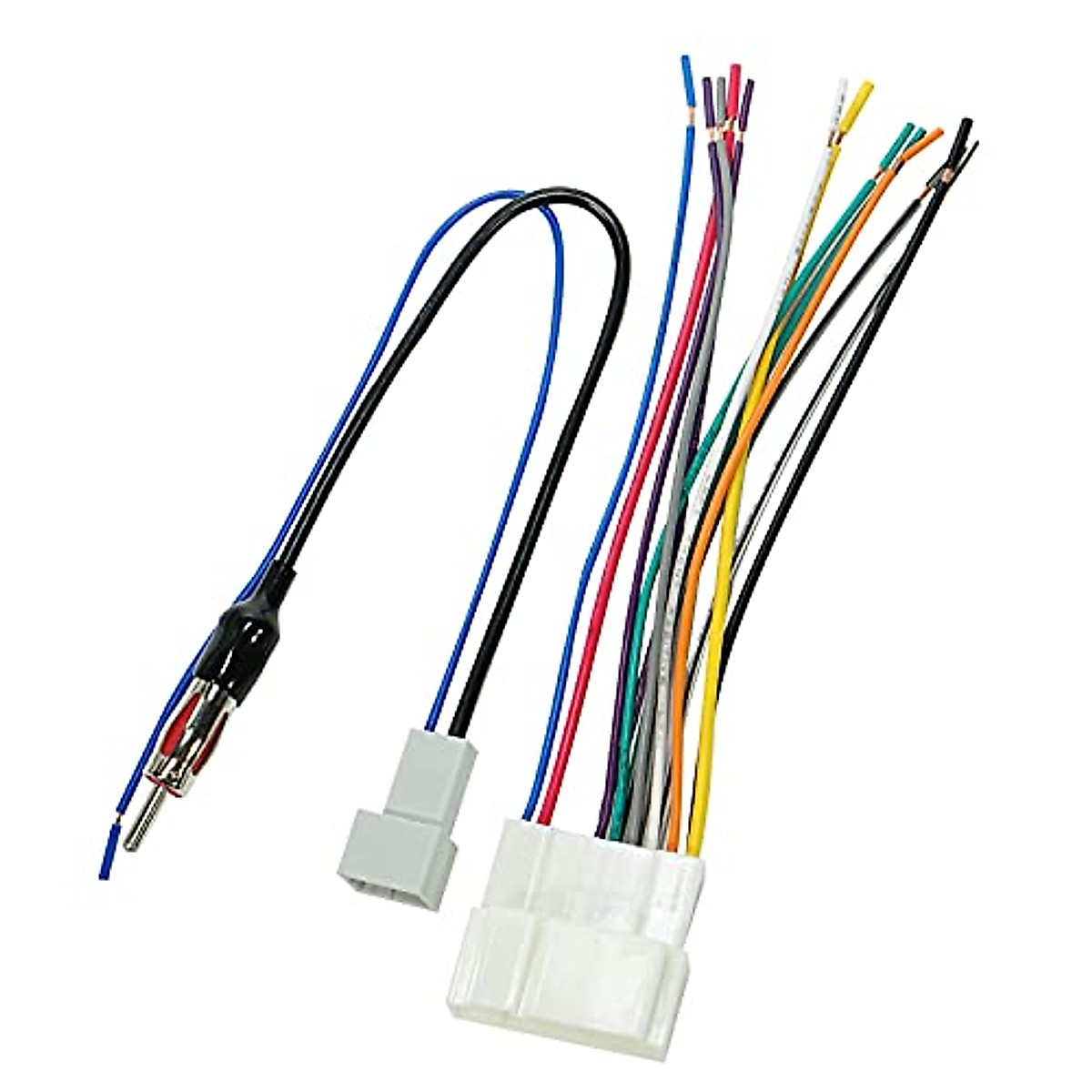 RED WOLF Radio Wiring Harness + Antenna Wire Adapter Compatible with Honda Civic/CR-V/Odyssey/Accord/Pilot/1998-2008, Acura TL/RSX/RDX 1999-2006 for Aftermarket Stereo Installation