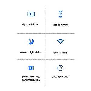 Mini Size Magnetic Design, Built in Battery, 1080p HD Video Shooting, WiFi Network Connection for Home Security Camera with Outdoor Mount