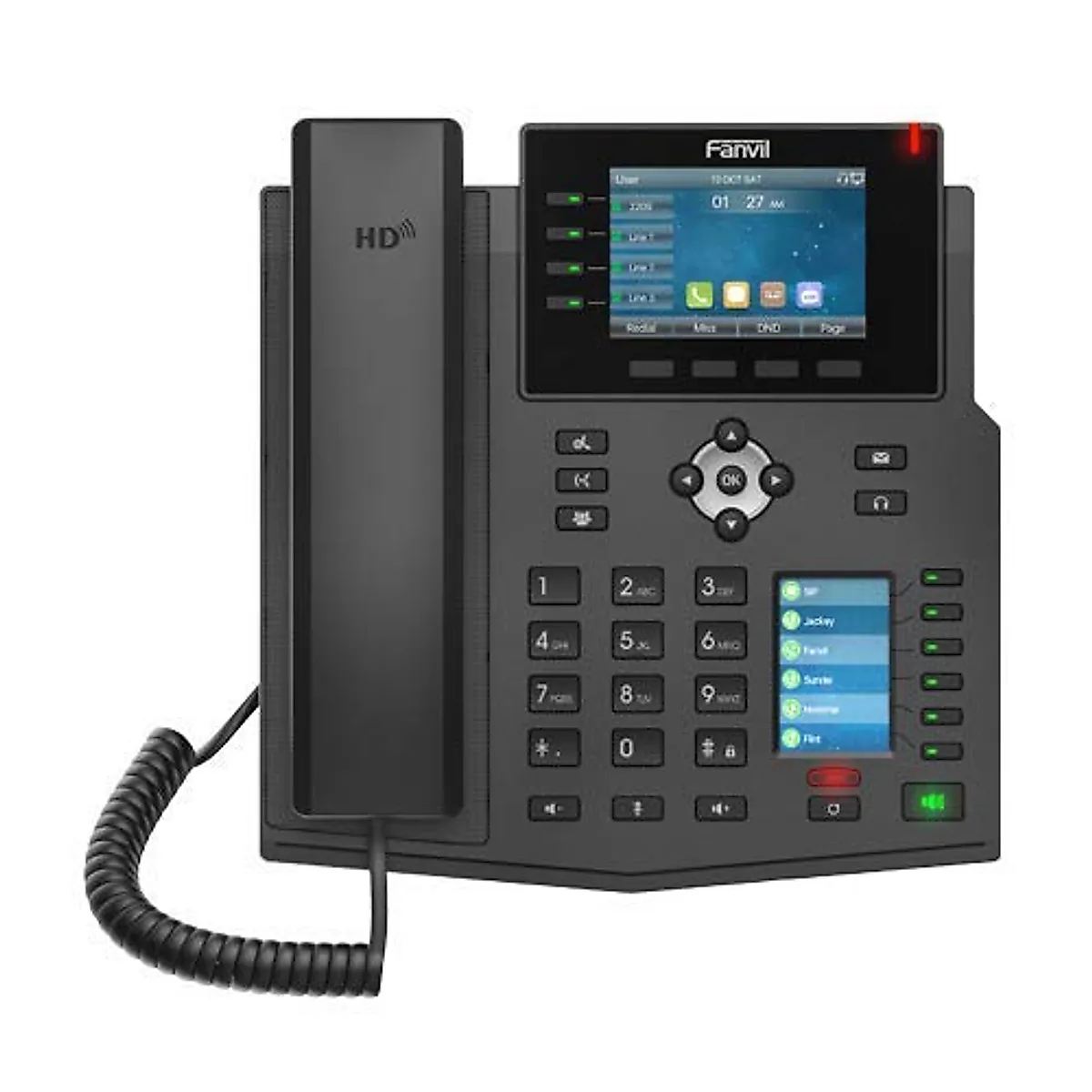Fanvil X5U 6 line Executive Gigabit Color Display Phone,40 DSS Keys