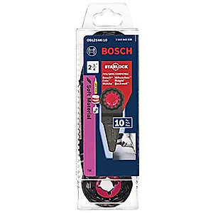 BOSCH OSL214K-10 10-Pack 2-1/4 in. Starlock Oscillating Multi Tool Soft Materials High-Carbon Steel Caulk Knife Blade for Removing Caulk and Sealants