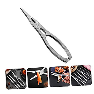 Crab Crackers 1pc Stainless Steel Crab Claws Tool Seafood Tools Biscuits Cookies Crab Crackers and Tools Seafood Crackers Lobster Plier Lobster Crackers Crab Eating Clamp Walnut