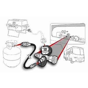 Camco 59125 Propane Brass Tee with 5' Hose