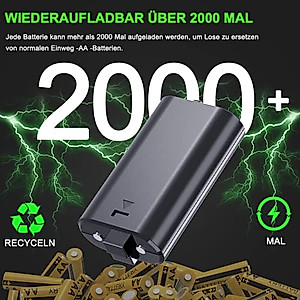 Rechargeable Battery Packs for Xbox One/Xbox Series X|S,YCCTEAM 4x1200mAh Battery Packs Charger Station for Xbox Series X|S, Xbox One S/One X/One Elite Controllers-Accessories Kit for Xbox One