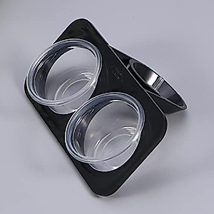 Mipcase 2pcs X Water Drinking Scorpion- Grid Feed Bark Type| Calcium Turtle Ledge-Small Plastic Geckos Sand Feeder Iguana Reptiles Supplies Fountain Cork Double Improved Tank Small