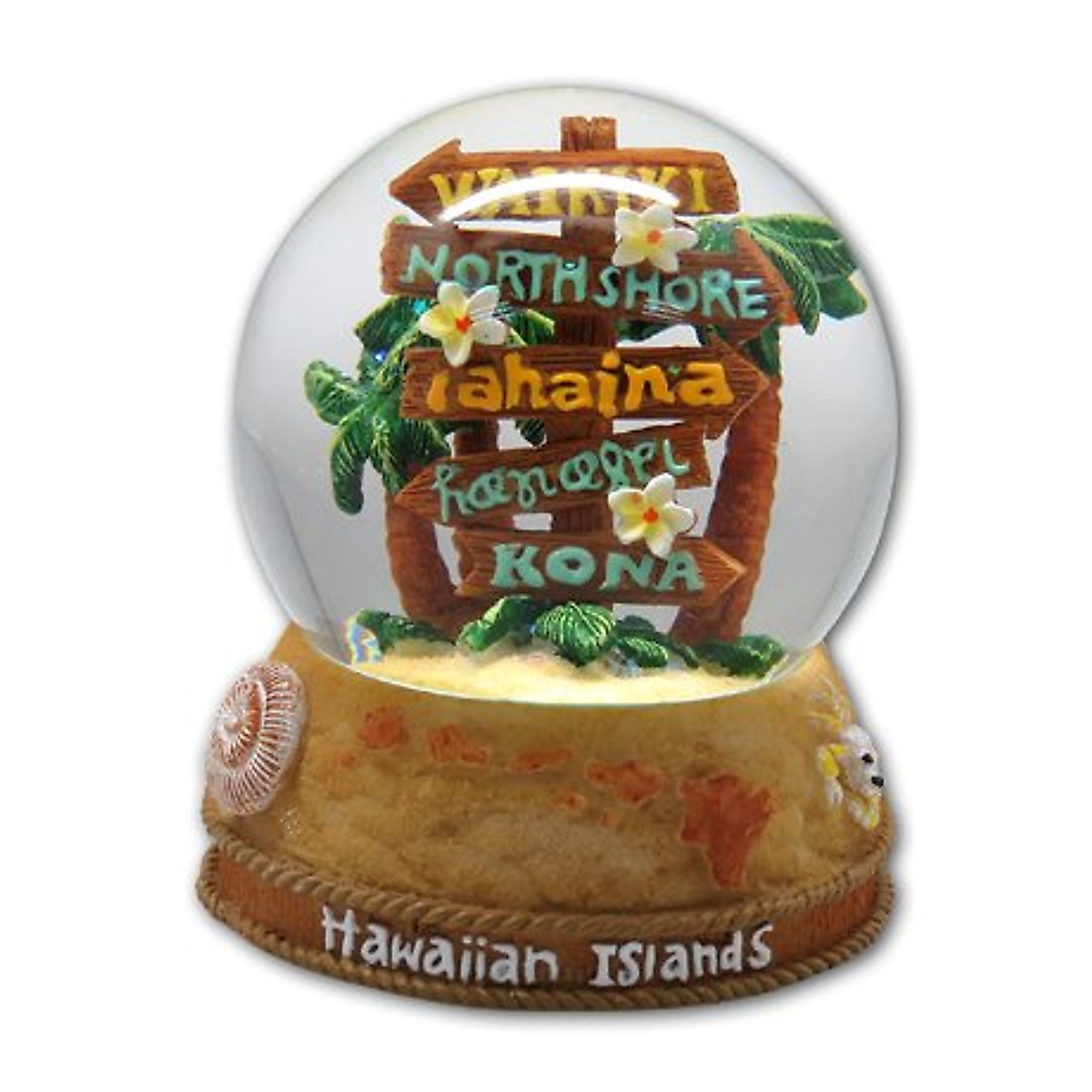 Hawaii Signs Glass Water Globe