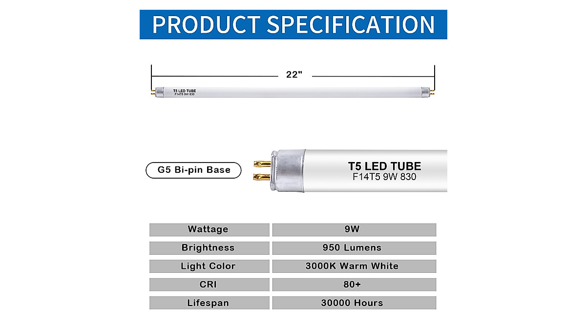 Wesome T5 LED Replacement Bulbs for Efficient Lighting