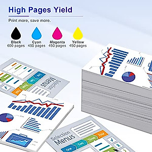 Vinker 212XL Remanufactured Ink Cartridge Replacement for Epson 212XL Ink Cartridges Combo Pack 212XL T212 T212XL for Expression Home XP-4100 XP-4105 Workforce WF-2830 WF-2850 Printer (4 Pack)