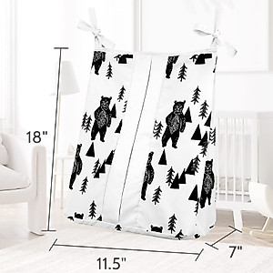 TANOFAR Diaper Organizer Stackers & Lounger Cover, Snugly Fit Infant Lounger for Baby, 2pcs Baby Nursery Diaper Stacker Caddy Organizer, Bear