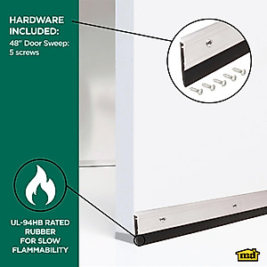 M-D Building Products 69604 1-1/4-Inch EPDM - 48-Inch DB006 Commercial Grade Door Sweep, Mill