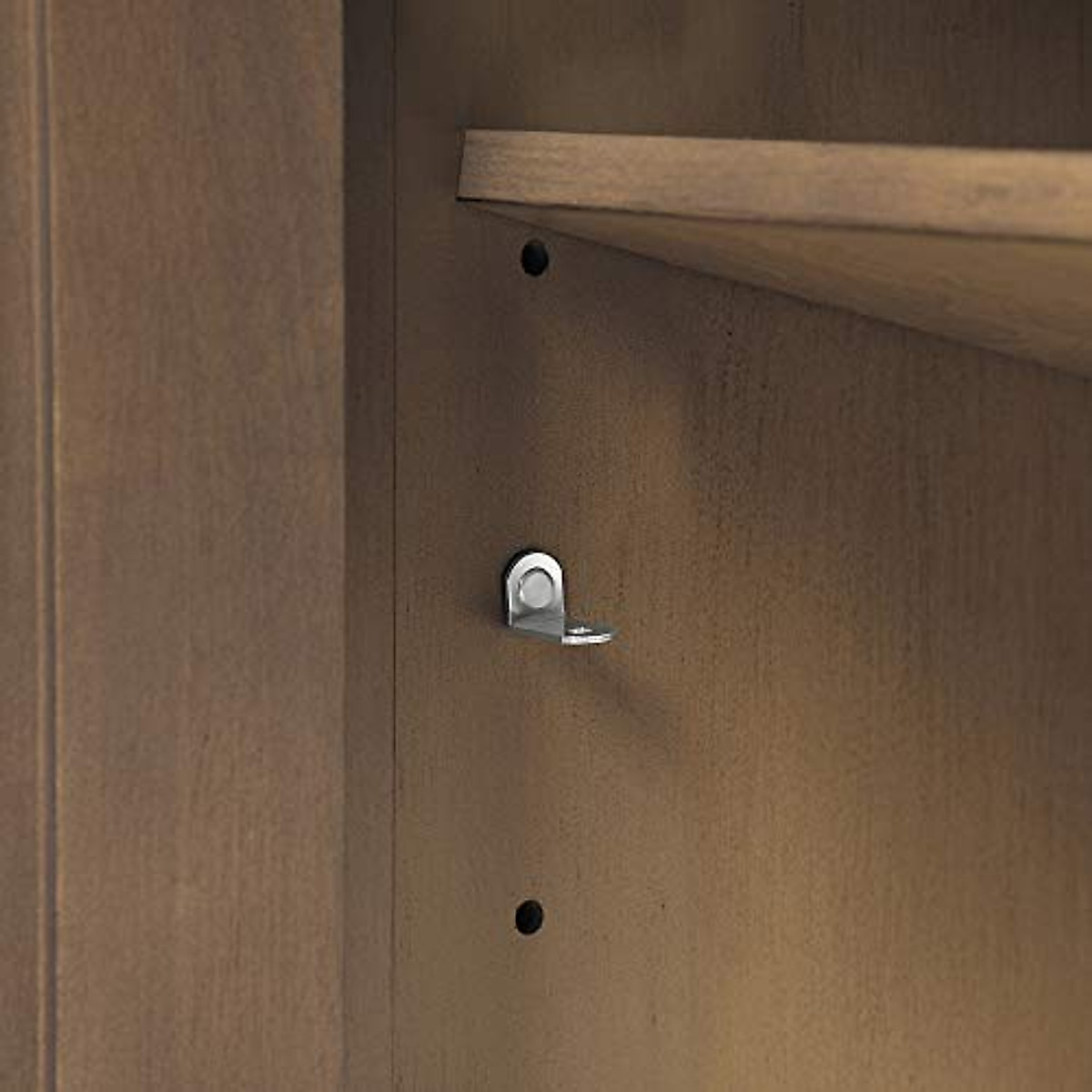 OVE Decors Maya Plus 42 in. Single Sink Bathroom Vanity in Almond Latte Finish, Black Hardware and Included Power Bar