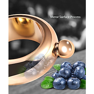 Comfysail 3.5oz Smooth Stainless Steel Portable Bracelet Hip Flask for Storing Whiskey/Alcohol Gold