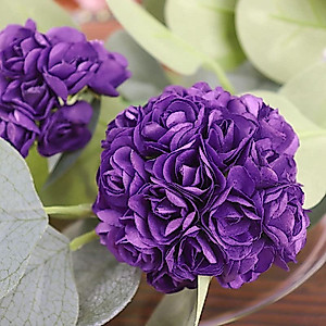 Balsa Circle 144 Purple Craft Paper Roses - Mini Flowers for DIY Wedding Birthday Party Favors Decorations Supplies Bulk