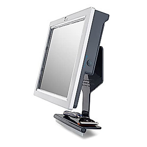 ToiletTree Products Deluxe LED Fogless Shower Mirror with Squeegee Anti-Fog Mirror - Adjustable Shaving Mirror with a Squeegee - Rust-Proof, Impact-Resistance Bathroom Shower Mirror