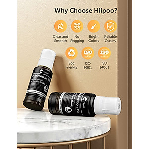 Hiipoo Sublimation Ink for EcoTank Supertank Inkjet Printers ET-2720 ET-2760 ET-2800 ET-2803 ET-3760 ET-4700 ET-4800 ET-7720 ET-2400 Heat Press Transfer on T-Shirt Mug Mask Printer(Autofill/Anti-UV)