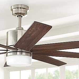Home Decorators Collection 60 in. Zolman Pike LED DC Brushed Nickel Ceiling Fan with Remote