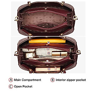 Leather Handbags for women, Ladies Leather Handbag Purse with Crocodile Embossed Pattern Top Handle Crossbody Shoulder Bag Lady Cowhide Mini Tote Bags (White)