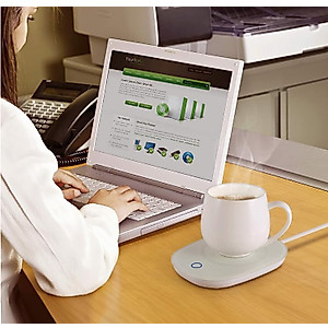 Coffee Mug Warmer Automatic Shut Off, Safely Cup Warmer for Coffee, Milk, Tea, Water, Beverage Warmers with Touch Screen Switch for Office/Home