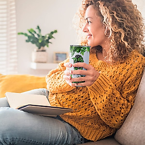 Delsakhula Plant Lady Gifts for Plant Lovers Women Travel Tumbler and Plants Lover Coffee Cup Gardening Gifts for Insulated Stainless Steel Travel Tumbler With Lid 20 OZ