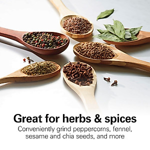 Hamilton Beach Fresh Grind Electric Coffee Grinder for Beans, Spices and More, Stainless Steel Blades, Removable Chamber, Makes up to 12 Cups, Black