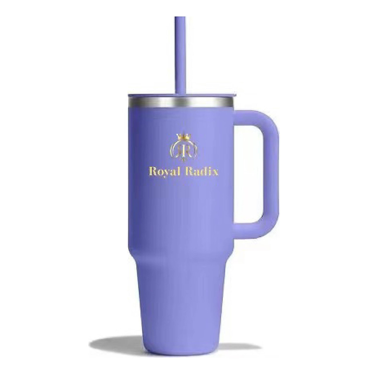 Royal Radix 40oz Insulated Tumbler with Handle & Straw, Stainless Steel Travel Mug, Leak-Proof, Hot & Cold Beverage Cup, BPA-Free, Dishwasher Safe, for Coffee & Water