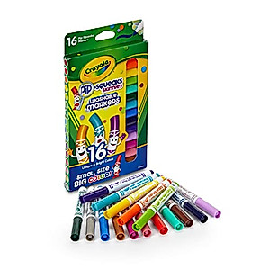 Crayola Washable Pip Squeaks Skinnies Markers, 16 Count, School Supplies, Gifts for Boys and Girls