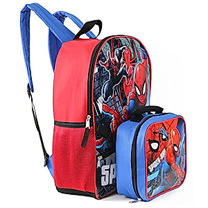 Marvel Spiderman Backpack with Lunch Bag One Size