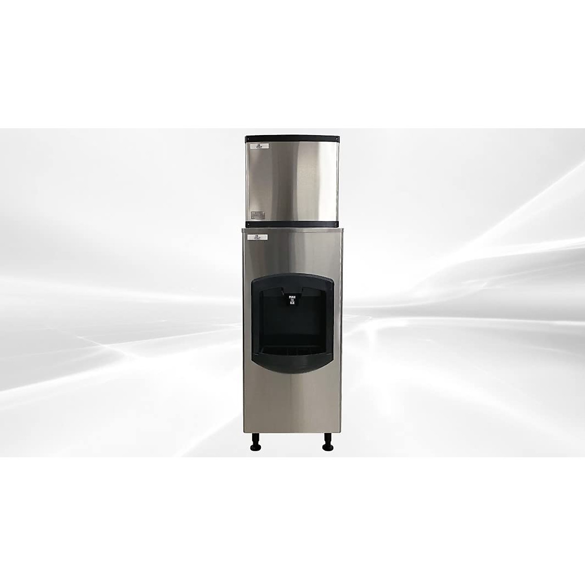 Commercial Ice Maker Hotel Ice Maker with Large Dispenser- 350 lb/per Day NSF Certified HD-130B