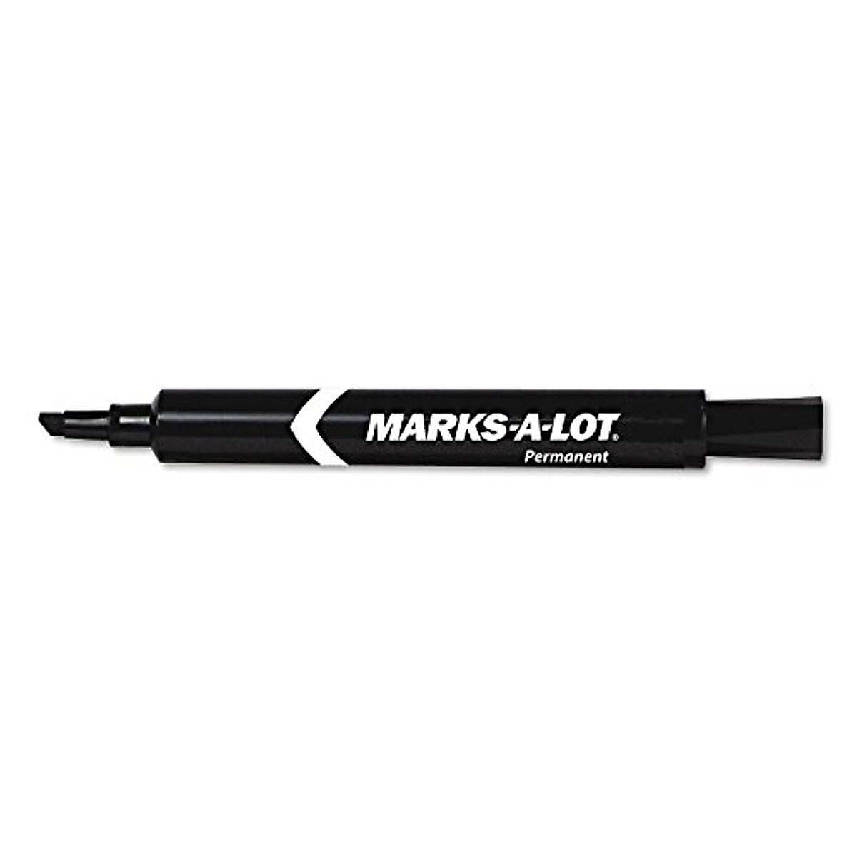AVERY Large Black Permanent Marker with Thick Chisel Tip for Calligraphy, Fabric, Desk Work, Pack of 12 (08888)