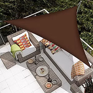 Number-one Sun Sail Shades, 9.8x9.8x9.8ft Sun Shade Sail Triangle/Waterproof 160GSM UV Block Sail Canopy, Sun Shade Sail Canopy for Patio Backyard Lawn Garden Deck Sand Camping or Outdoor Activities