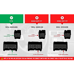 Driver Side Master Power Window Switch, Double Auto Button ONLY - Compatible with Chrysler, Dodge & Jeep, Ram, Grand Caravan, Journey, Liberty - Replaces 4602863AD, 4602870AD, 901-473, 4602863AB