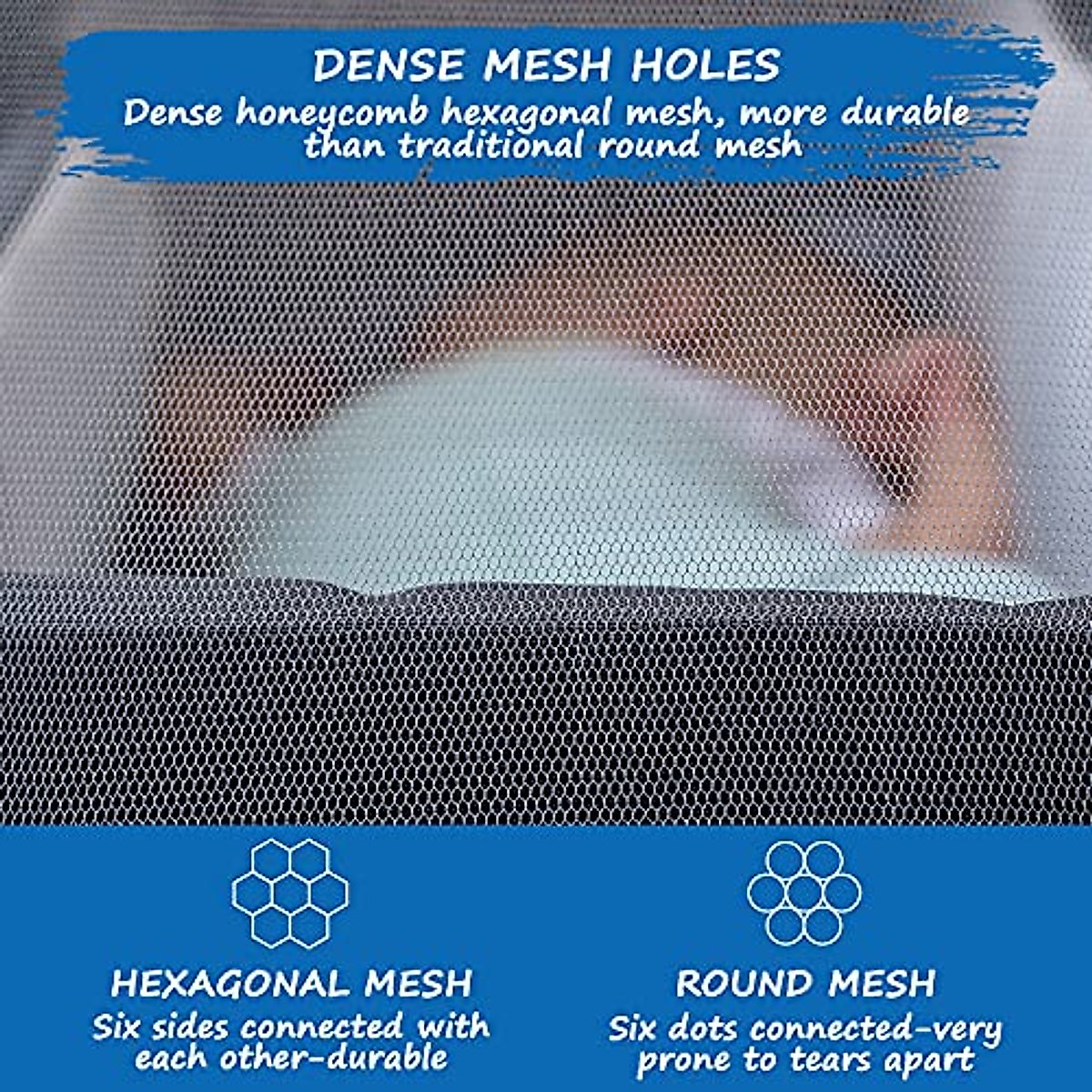 Baby Mosquito Net for Stroller, Durable Bug Net for Stroller, Bassinets, Cradles, Playards, Pack N Plays and Portable Mini Crib, Portable & Durable Baby Insect Netting