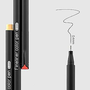 100 Fineliner Color pen, DOBMIT 0.4mm Fine Point Journal Planner Pens for Note Calendar Coloring Sketching Office School Supplies Art Projects
