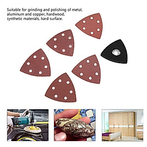 Fafeicy 101pc Sanding Set Sandpaper Sheets Sandpaper for Bosch Fein Oscillating Multi Tool Cutting Cutter Pad Surface Finishing Work, Finishing Washers