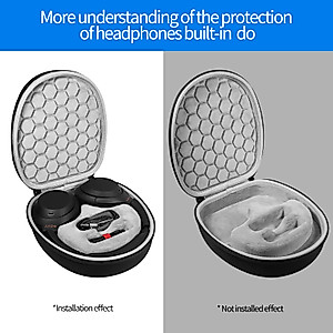JHK Headphone Case for WH-1000XM4,WH-1000XM2,WH-1000XM3,WH-1000XM5 Wireless Noise Cancelling Headphones, Protective Hard Shell Travel Carrying Bag with Accessories Storage (for XM2/XM3/XM4)