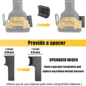 Aluminum 1/4-Inch Hex Bits Holders Fit for Dewalt Wrox Cordless Impacts Screwdrivers, Powerful Magnet Drill Bit Sleeve Organizer,Easy Access to Hex Screw Bit Storage on side of Power Drill,Right Side