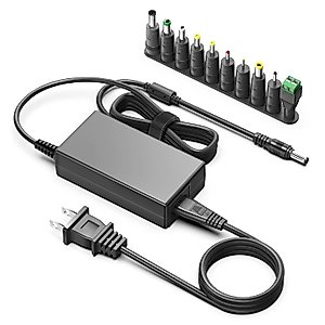 HKY 15V 60W Universal AC/DC Adapter Switching Power Supply with 10 Selectable Adapter Tips, AC to DC 15V 4A (15V 3.5A,15V 3A,15V 2A,15V 2.5A Compatible) Power Cord Cable Wall Plug Charger