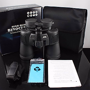 ZZK 12x45/16x50 Waterproof Telescope HD Binocular Green Film Non-Infrared Night Vision Optical Binoculars for Camping/Hunting