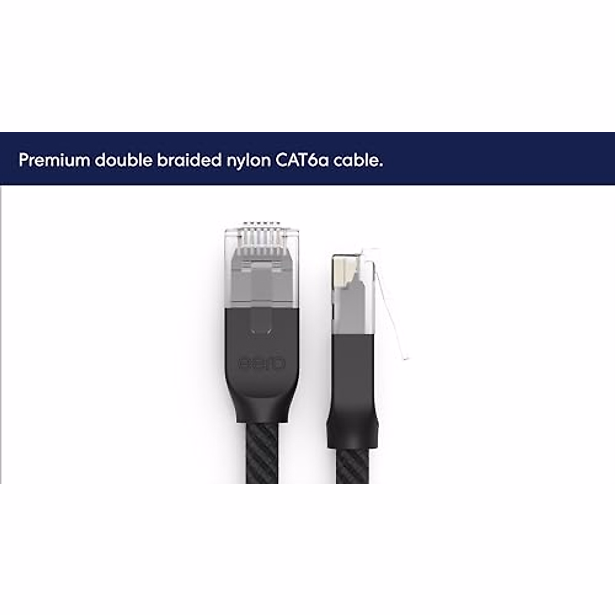 Amazon eero CAT6a Ethernet cable - Supports 10 gigabit+ speeds, 1 foot, 5-pack, Titanium Black
