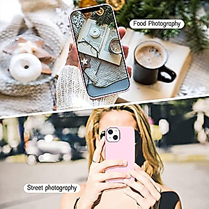 Ownest Compatible for iPhone 13 Case and iPhone 14 Case 6.1 Inch with Slim Silicone Shockproof Protective Phone Case for iPhone 13/iPhone 14 with [Soft Touch Microfiber Lining]-Light Pink