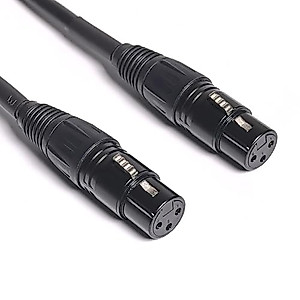 Suanqi XLR Cable XLR Adapter Cable XLR to XLR Microphone Cable, 3-Pin Female to 3-pin Male Balanced Shielded XLR Cable (6in)