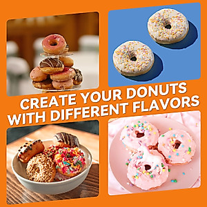 Baker's Friend Mini Donut Maker Machine, Bake 12 Mini Doughnuts, Maquina Para Hacer Donas, Perfect for Breakfast, Snacks, Desserts & More