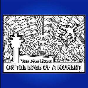 Coloring Broadway - Come from Away Inspired Coloring Pages (Set of 4) “Me & The Sky” Collection, Broadway Musical Merchandise, Ideal Gift for a Broadway Theater Lover