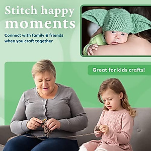 BeCraftee Crochet Hooks Kit - 12 Piece Set Extra-Long Crocheting Needles with Soft, Ergonomic Rubber Grips and 12 Hook Sizes - Knitting & Crochet Supplies for Beginners, Comfortable/Easy to Use