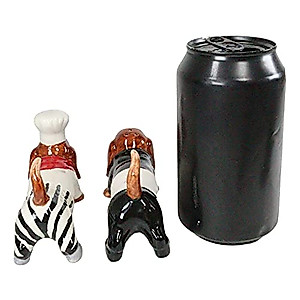 "Home Décor Accents" French Basset Hound Chef And Butler Dogs Ceramic Salt Pepper Shakers Set - Home Accents 33-kl1-8995