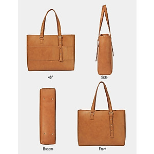 Laptop bag for women 15.6 Inch work bags for women Business Office Computer Bag work bag work tote bags for women Brown