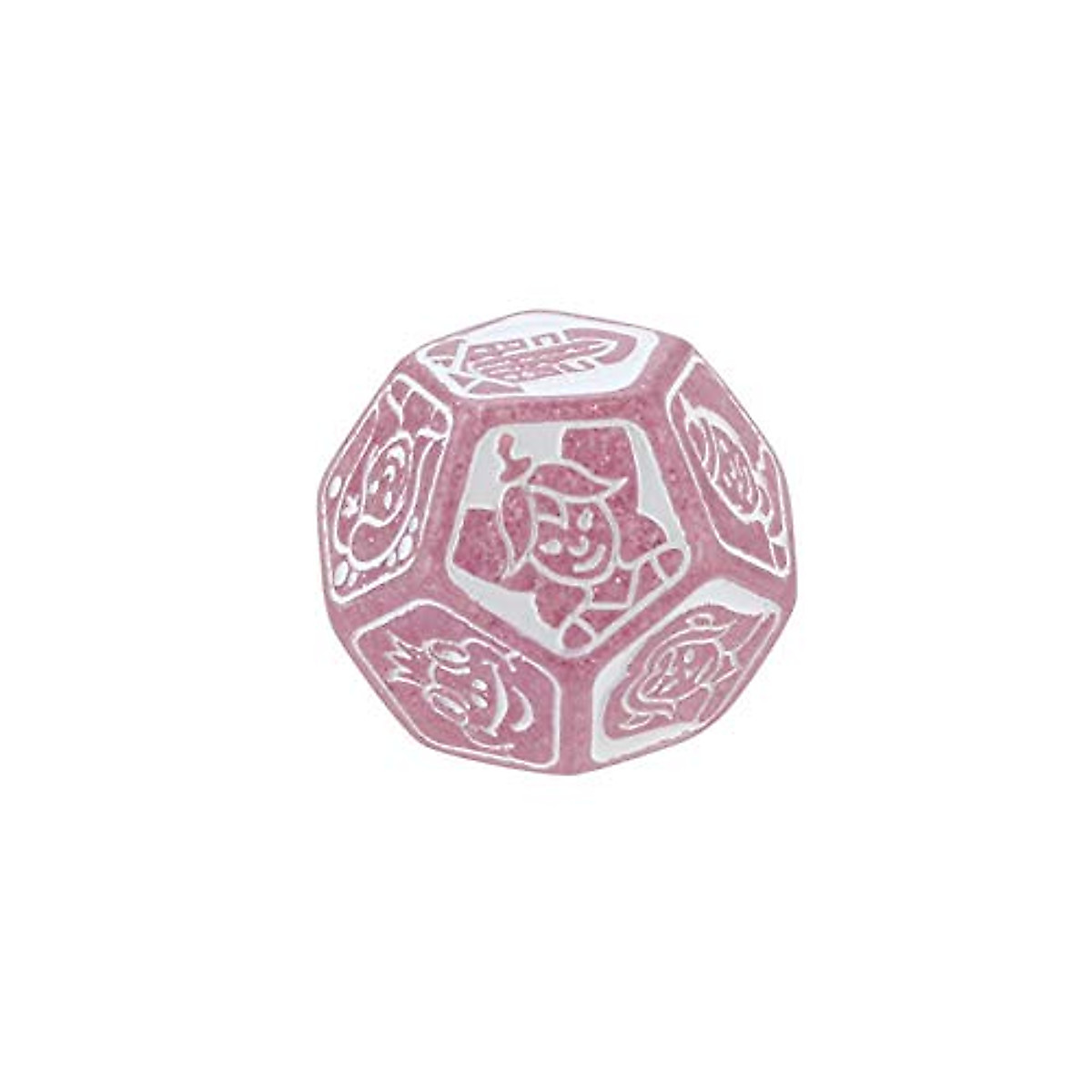 KAKDA,7Pcs Dice Party Story Cubes for Game Story Time Dice Polyhedral Multi Sided Acrylic Dice Set #2P08 - (Color: Pink)