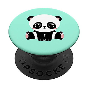 Cute Kawaii Baby Panda Pop Socket Mint Green Animal Lover PopSockets PopGrip: Swappable Grip for Phones & Tablets
