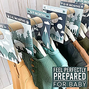 6 Baby Closet Size Dividers Boy - Adventure Baby Closet Dividers by Month, Baby Closet Organizer for Nursery Organization, Baby Essentials for Newborn Essentials Baby Boy, Nursery Closet Dividers Boy